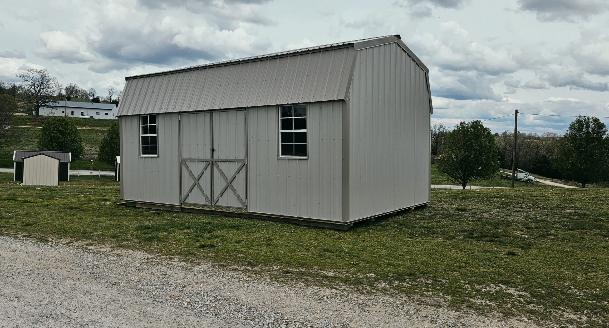 12x20 Highwall Lofted Barn - Ozark Premier Buildings